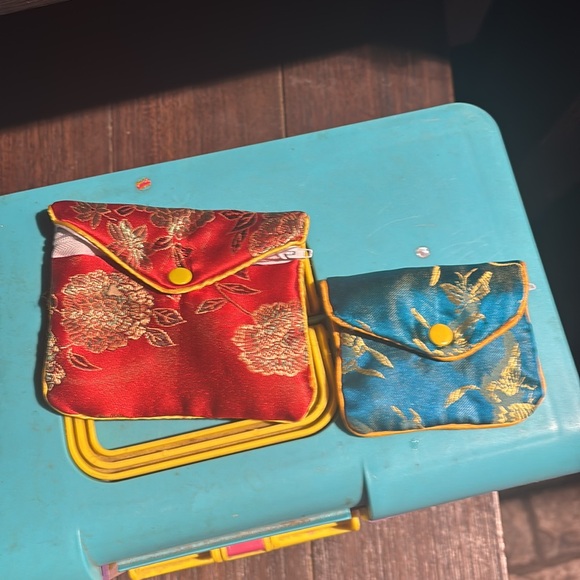 Jewelry | 2 Chinese Traditional Brocade Handmade Embroidery Storage ...